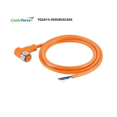 Cina L'azionatore di sensore ad angolo giusto dei connettori M12 cabla un 4pin femminile di codifica 5m in vendita