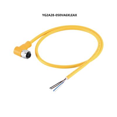 Cina La destra codificata A del connettore di Pin Shielded Sensor Actuator Cable M12 della femmina 8 ha inclinato 5m in vendita