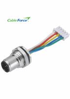 China M12 A Code Panel Connector Front Side Fastening End With JST XH Board Custom Solution for sale