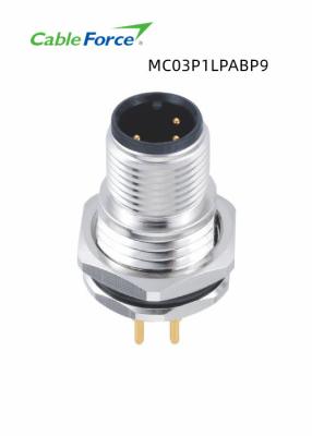 China 3 il PWB di Front Side Fastening del connettore circolare di codice M12 di Pin A contatta PG9 for sale