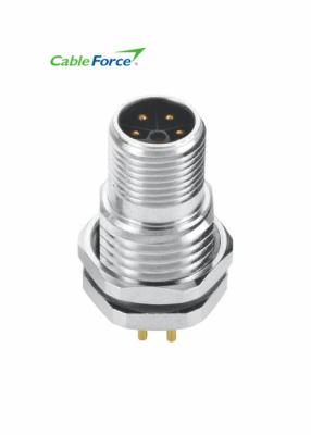 China Il PWB maschio di Front Side Fastening With del connettore del pannello M12 T di potere 16DC contatta PG9 for sale