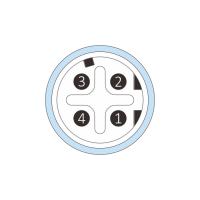 China RJ45 M12 Male D Code Panel Mount Connector PVC Cat5e Ethernet Cable for sale