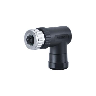 中国 ねじ終端 M12 丸型コネクタ 5 ピン A コード メス 90 度 フィールド ワイヤー可能 Pg7 販売のため