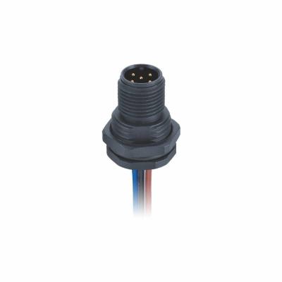 Cina Codice di plastica 5 Pin Male Panel Front Mount del connettore circolare A della vite M12 in vendita