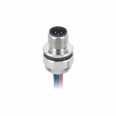 Cina 3 connettore maschio del contatto d'ottone di codice del connettore circolare A di Pin M12 in vendita
