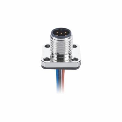 Cina M12 un tipo maschio circolare codificato della flangia del pannello di Pin PG9 del connettore 3 in vendita