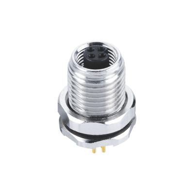 Cina Alta vite di resistenza M5 4 Pin Connector Panel Mount M5x0.5 con i contatti del PWB in vendita