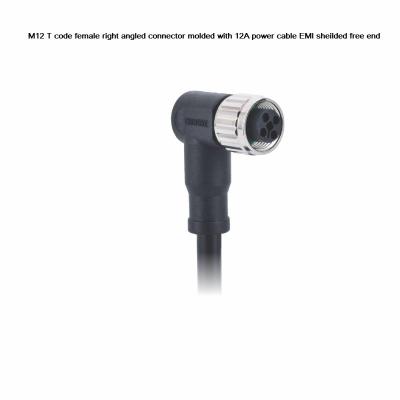 Cina Cavo elettrico della parte posteriore M12 di codice di robotica M12x1 4 Pin Connector Shielded 15m T in vendita