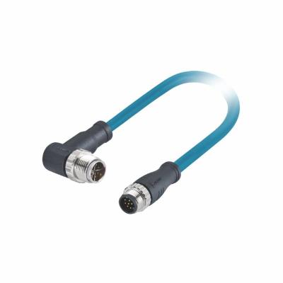 Cina codice del cavo di Ethernet di industriale 8P M12 X a M12 un codice per il maneggio del materiale dei robot in vendita