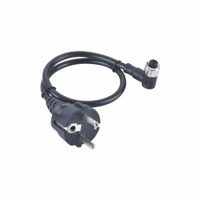 Cina Femmina del fermaglio di codice di 14AWG M12 3 Pin Cable S per tappare il cavo elettrico in vendita