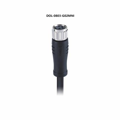 Cina Calibro di cavo diritto Unshielded 0.25mm2 del cavo del sensore di codice M8 del PVC A in vendita