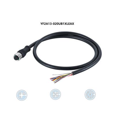 Cina 3 Pin Sensor Actuator Cable Un hanno protetto M12 A che codifica i connettori PUR in vendita