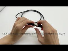 Codice D del connettore Ethernet M12 schermato EMI con cavo Cat5e S / FTP