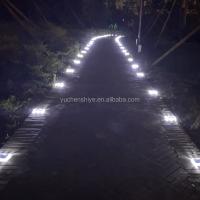 China Luminous Solar Raised Pavement Markers PC Step Light Plastic Thin Road Side Mark for sale