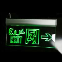 China Fire Safety Double Sided Small Size Automatic Ceiling Mounted LED Emergency Exit Light for sale