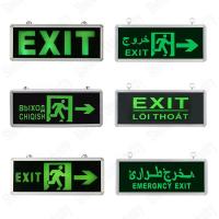 China LED Emergency Exit Light Wall Fire Exit Sign Customized Wall Mounted for sale