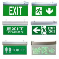 China Acrylic Emergency Exit Light Ceiling Mount Exit Sign With Three Hours Battery for sale