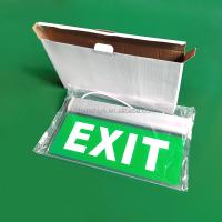 China Acrylic Emergency Exit Light Ceiling Mount Exit Sign With Three Hours Battery for sale