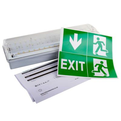 Quality Bulkhead Emergency Light Exit Sign 3 Hours Lasting LED Transparent Fire Exit Lampfor sale