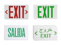 China Red Green Fire Emergency Lighting Double Side Rechargeable LED Exit Light for sale
