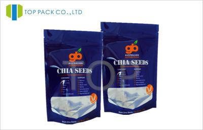 中国 青い Resealable 食糧パッキングは防止明確な窓の湿気と袋に入れます 販売のため
