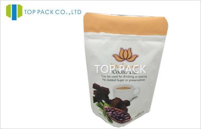 中国 コーヒー茶食品包装袋のアルミ ホイルの無光沢の終了するジッパー ロック 販売のため