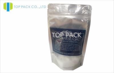 China Zipper Foil stand up resealable pouches Heat Seal With 16oz Salt for sale