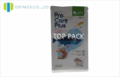 China Rectangular Bottom Stand Up Pet Food Bag Zippered For Hamsters Food for sale