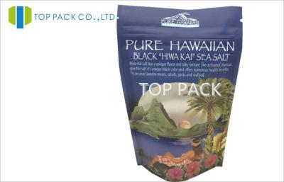 China Matte Printing Stand Up Spices Packaging Resealsble Front Back Clear Window for sale