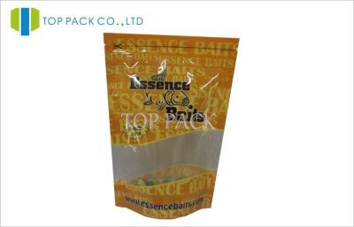 China Bottom Gusset Stand Up Sealable Plastic Bags With Window and Food Grade for sale