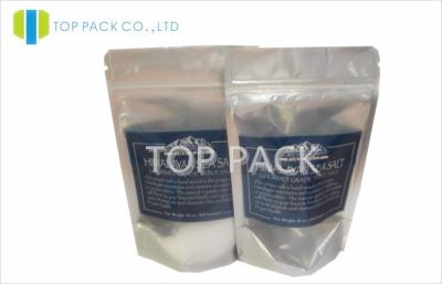 China Front Clear Foil Stand Up Spices Packaging For Salt , Round Bottom Bags for sale