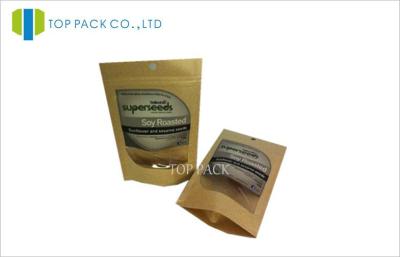 China Brown Natural Kraft Recycled Paper Bags For Candy Free Shape Window for sale