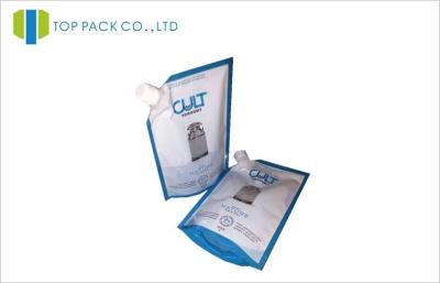 China 500g Plastic Stand Up Pouch with Spout Packaging Bottom Gusset For Liquid Corner Cap for sale
