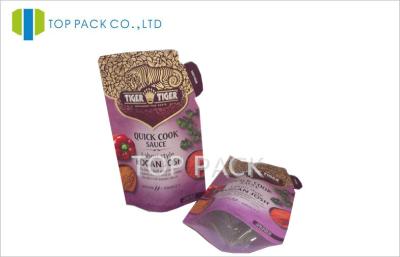 中国 アルミ ホイルの食品包装は 200mic 厚さに窓 80mic が付いているソースを袋に入れます 販売のため