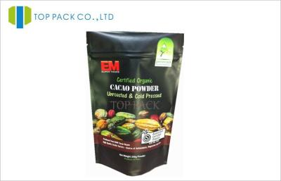 China Health Food Powder Zipper Stand Up Food Pouches Custom Matte Finish for sale