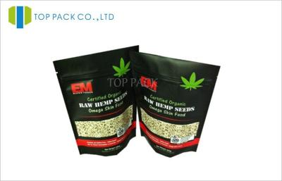 中国 13C Chia はプラスチック食品包装袋の無光沢の黒い終了するジッパーを播きます 販売のため