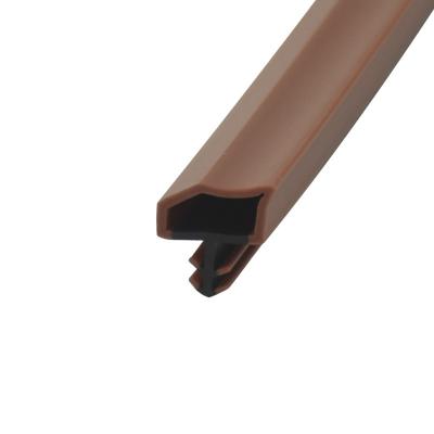 China TPE Co-Uitgedreven Houten van de Strokenweatherstrips van de Deur Rubberverbinding de Teak Houten Kleur Te koop