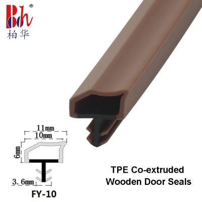 China Spezielle geformte Koextrusion Weatherstripings-Dichtungsband-Brown-Farbe 10*6mm zu verkaufen