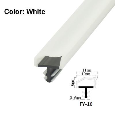 China High Resilience Wooden Door Seal Strip Door Weather Stripping White Color 10*6mm for sale