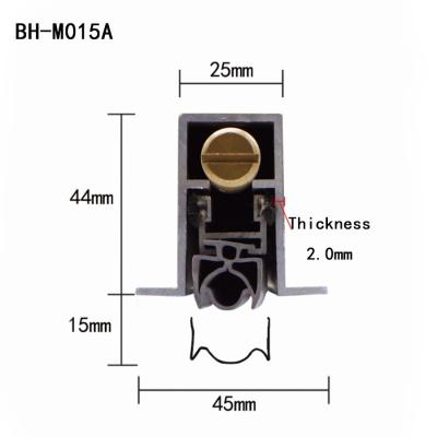 China Heavy Duty Concealed Door Bottom Seal 6063 Aluminium Weatherstrips for sale