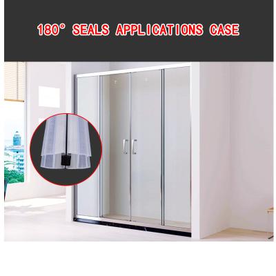 China 10mm Strook van de de Douchedeur van pvc 180° de Magnetische met het Verouderen Weerstand Te koop