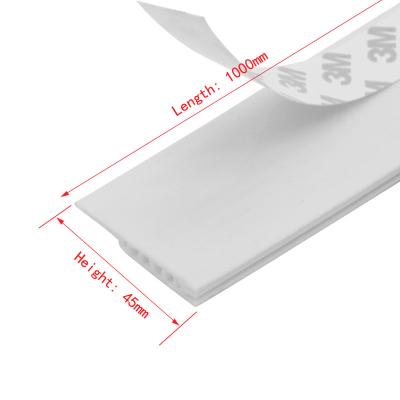 Cina Guarnizione autoadesiva della porta a lamelle del tempo del silicone con 3M Glue Tape White 45mm in vendita