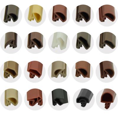 Cina Fettuccia di vigogna di gomma di forma del PVC D della striscia di legno non tossica del sigillo alla porta in vendita