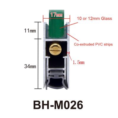 China 17*45mm Automatic Door Bottom Seals Aluminium Weatherstrips For Grass Door for sale
