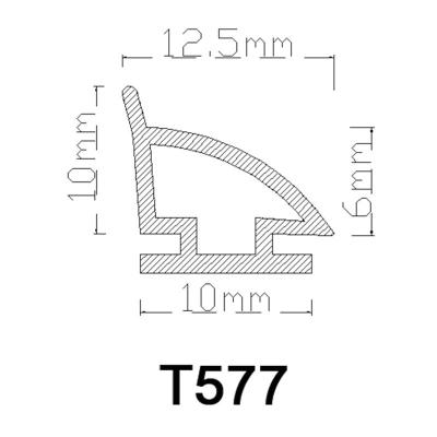 Κίνα λαστιχένια λουρίδα TPE PVC 12.5*10mm εναντίον της σύγκρουσης για το μαύρο χρώμα πορτών ολίσθησης προς πώληση