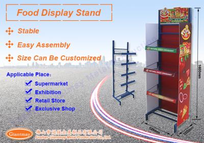 China Potato Chips Floor Stand Grocery Bread Retail Display Rack for sale