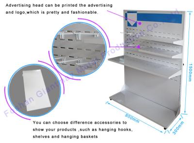 China Multi-Function Cosmetic Retail Shop Display Perfume Slatwall Shelves for sale