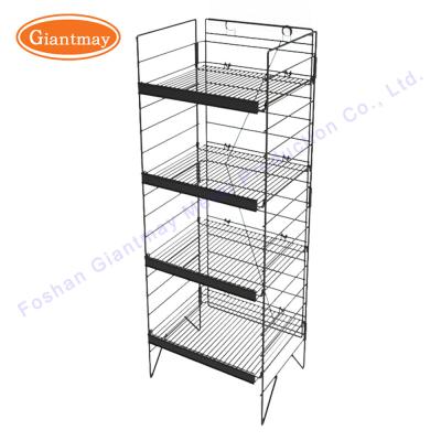 China Retail Store Bread Shop Stand Wire Mesh Display Rack for sale