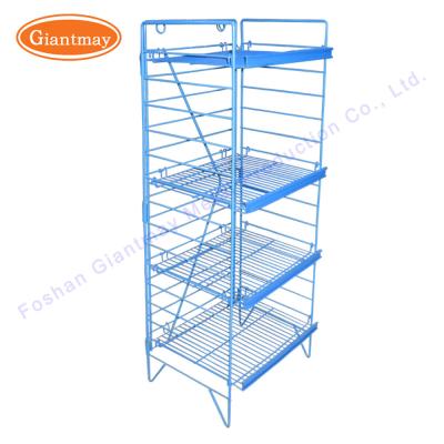 China Retail Store Bread Shop Stand Wire Mesh Display Rack for sale