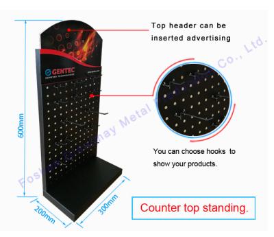 China Countertop Stand Pegboard Counter Table Display Rack for sale